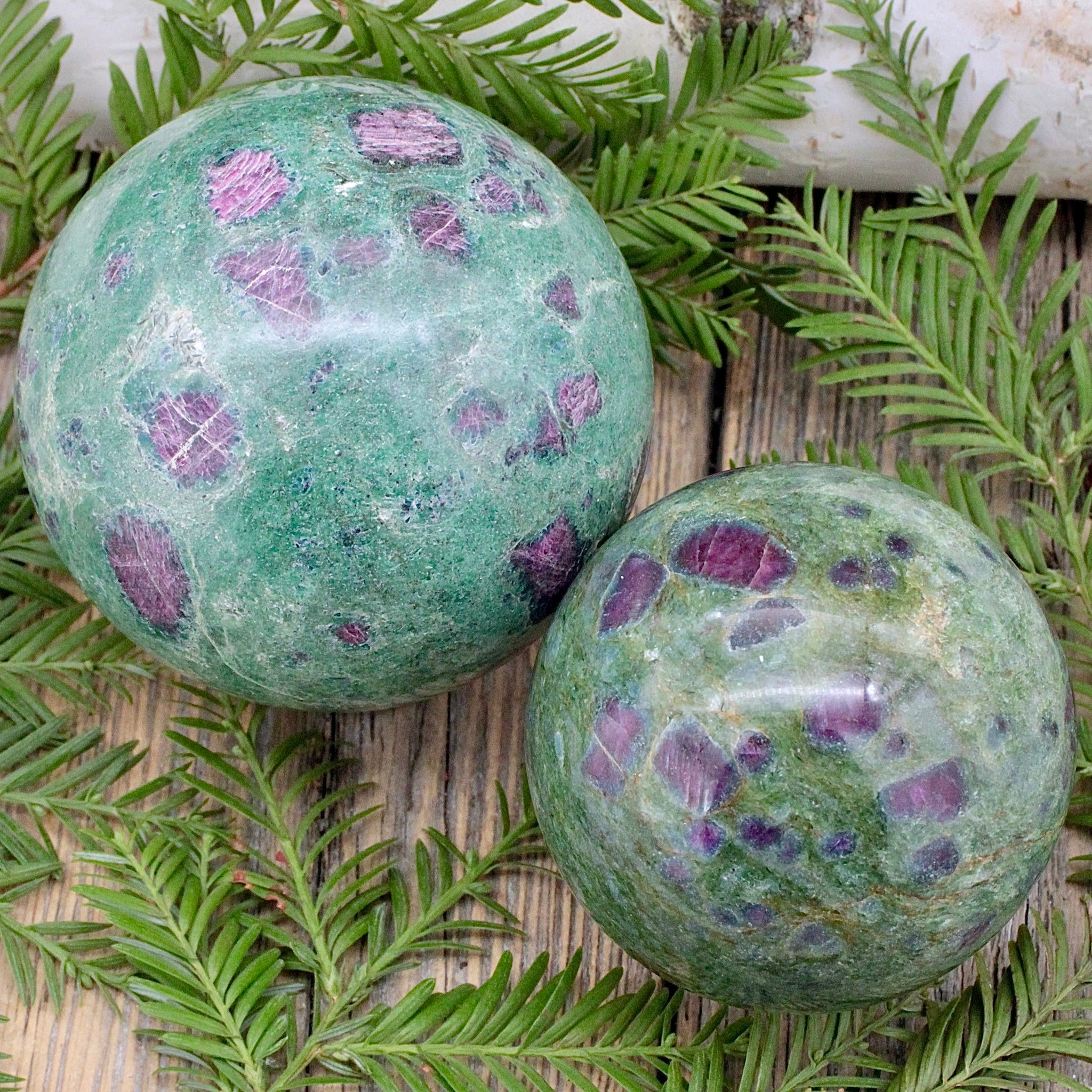 Ruby in Fuchsite Sphere – RockMama.com