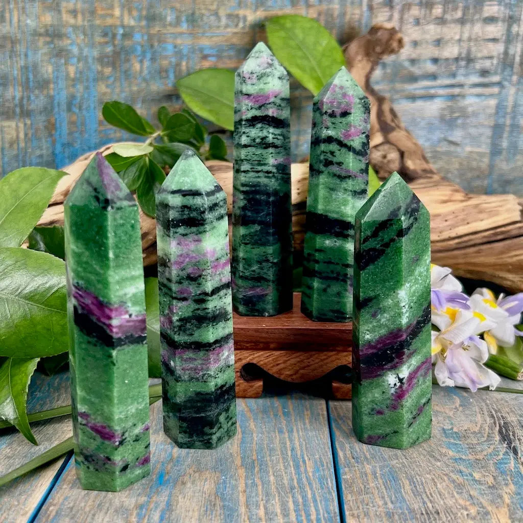 Vibrant Ruby Zoisite Tower – RockMama.com