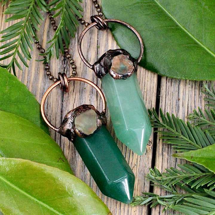 Real green aventurine necklace store
