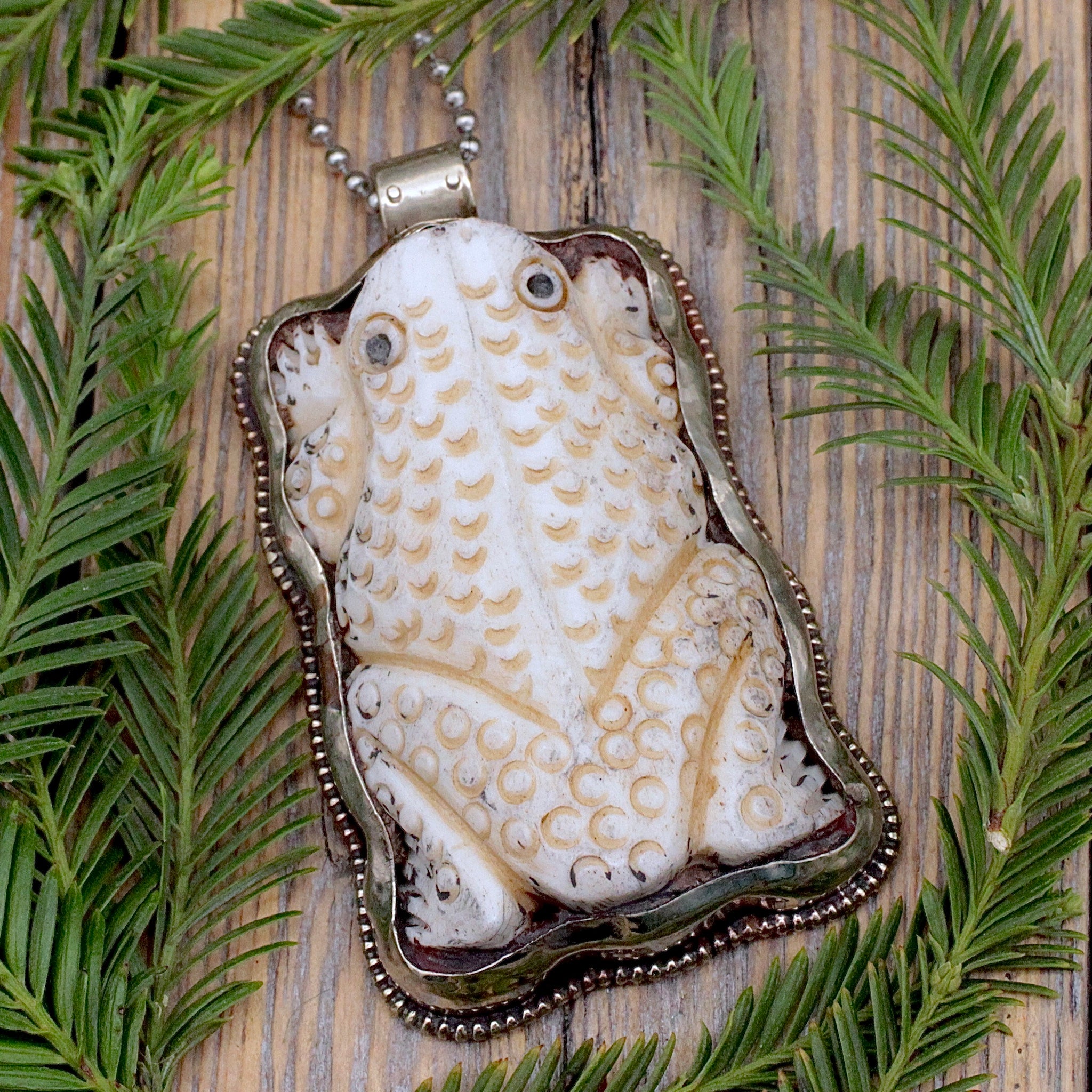 Bone Frog Pendant - Tibetan Silver – RockMama.com