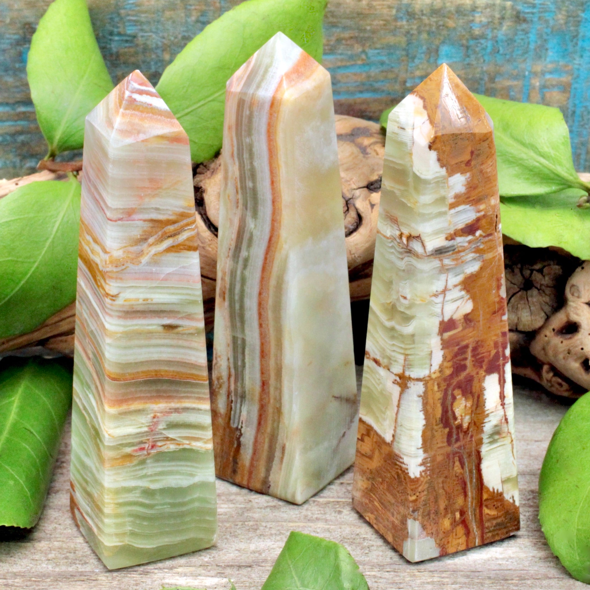 Green Banded Calcite Obelisk – RockMama.com