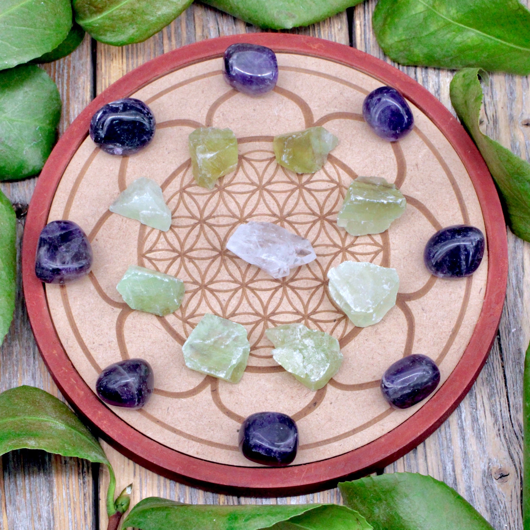 Wood Crystal Grid Set - Healing – RockMama.com