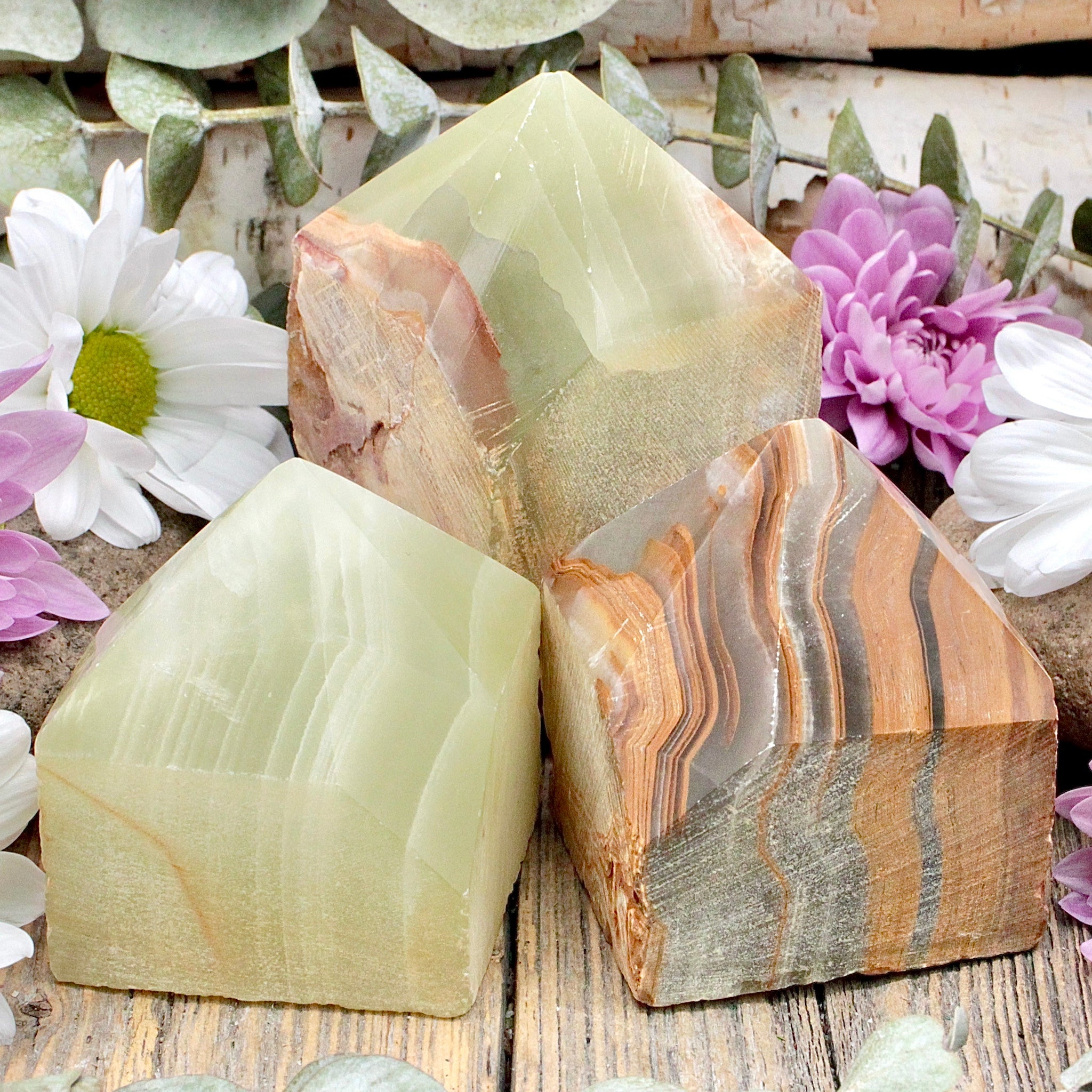 Green Banded Calcite Power Point – RockMama.com