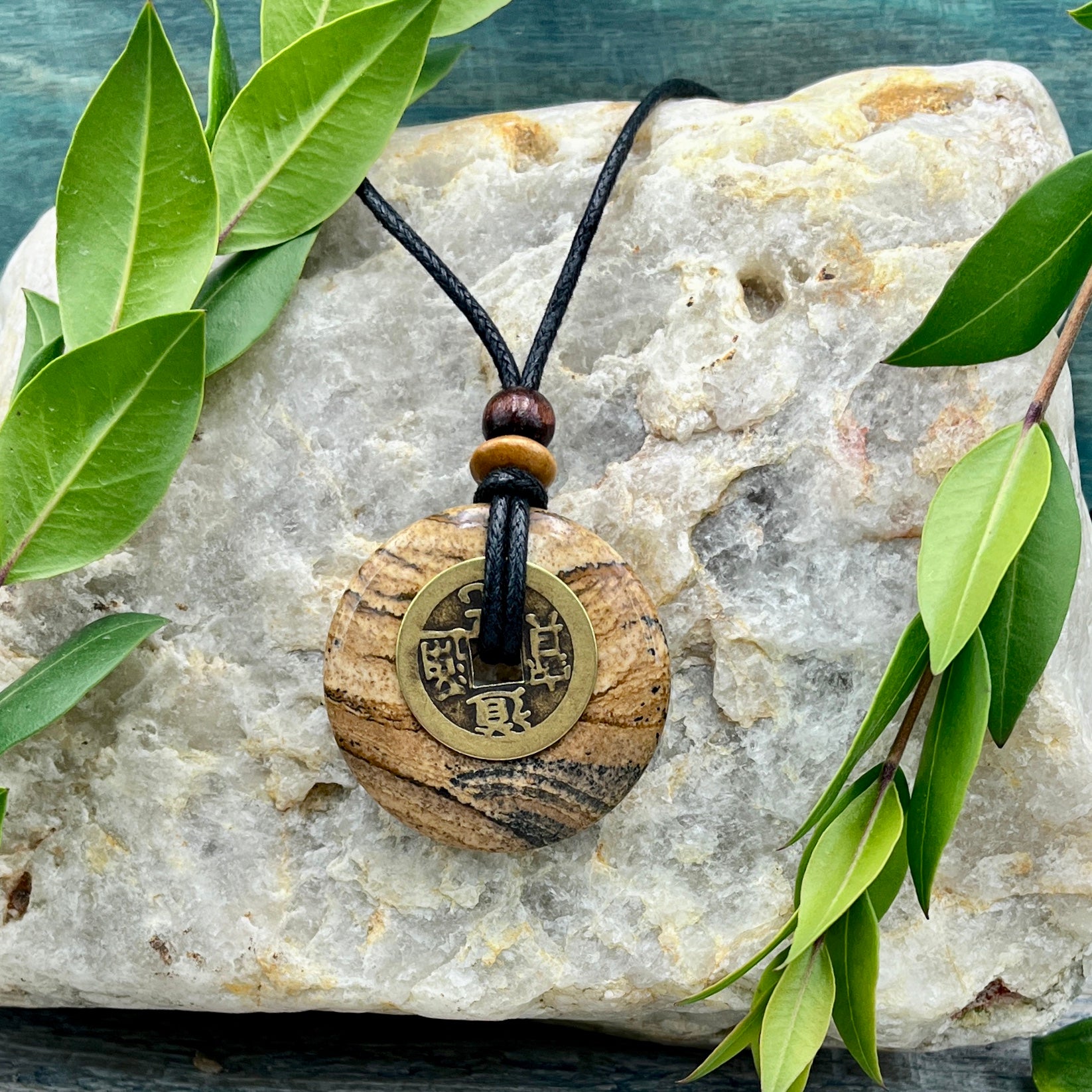 Ancient Wisdom Picture Jasper Necklace - Sacred Earth Amulet – RockMama.com