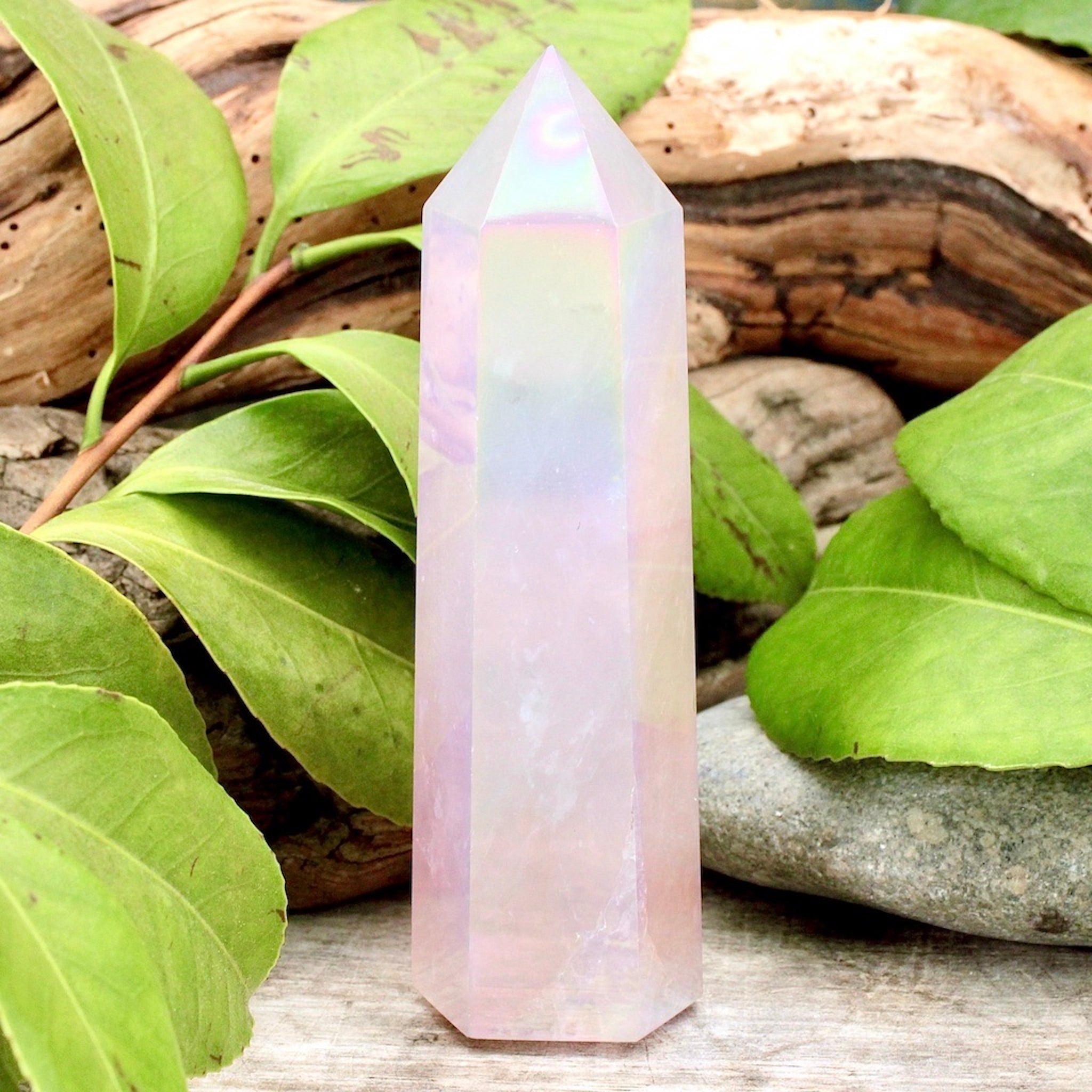 Angel Aura Rose Quartz Tower – RockMama.com