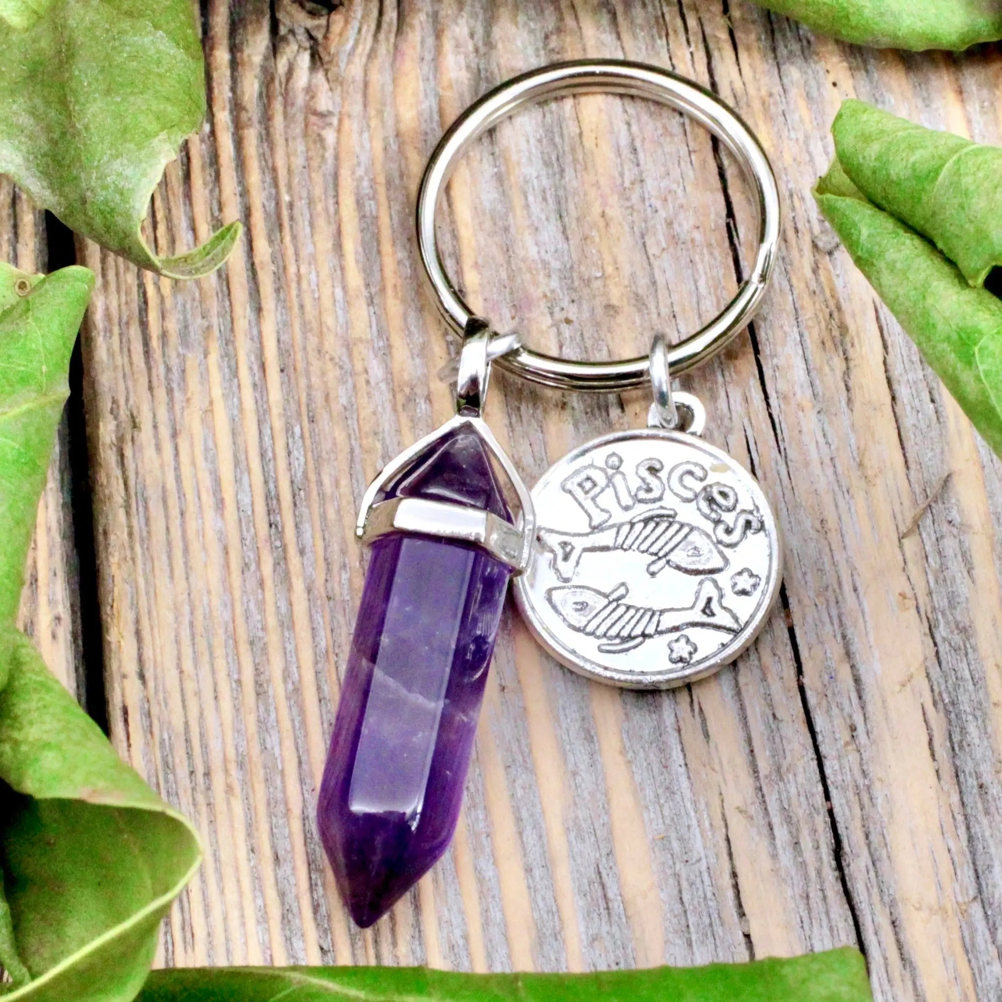Amethyst Zodiac Keychain - Pisces – RockMama.com