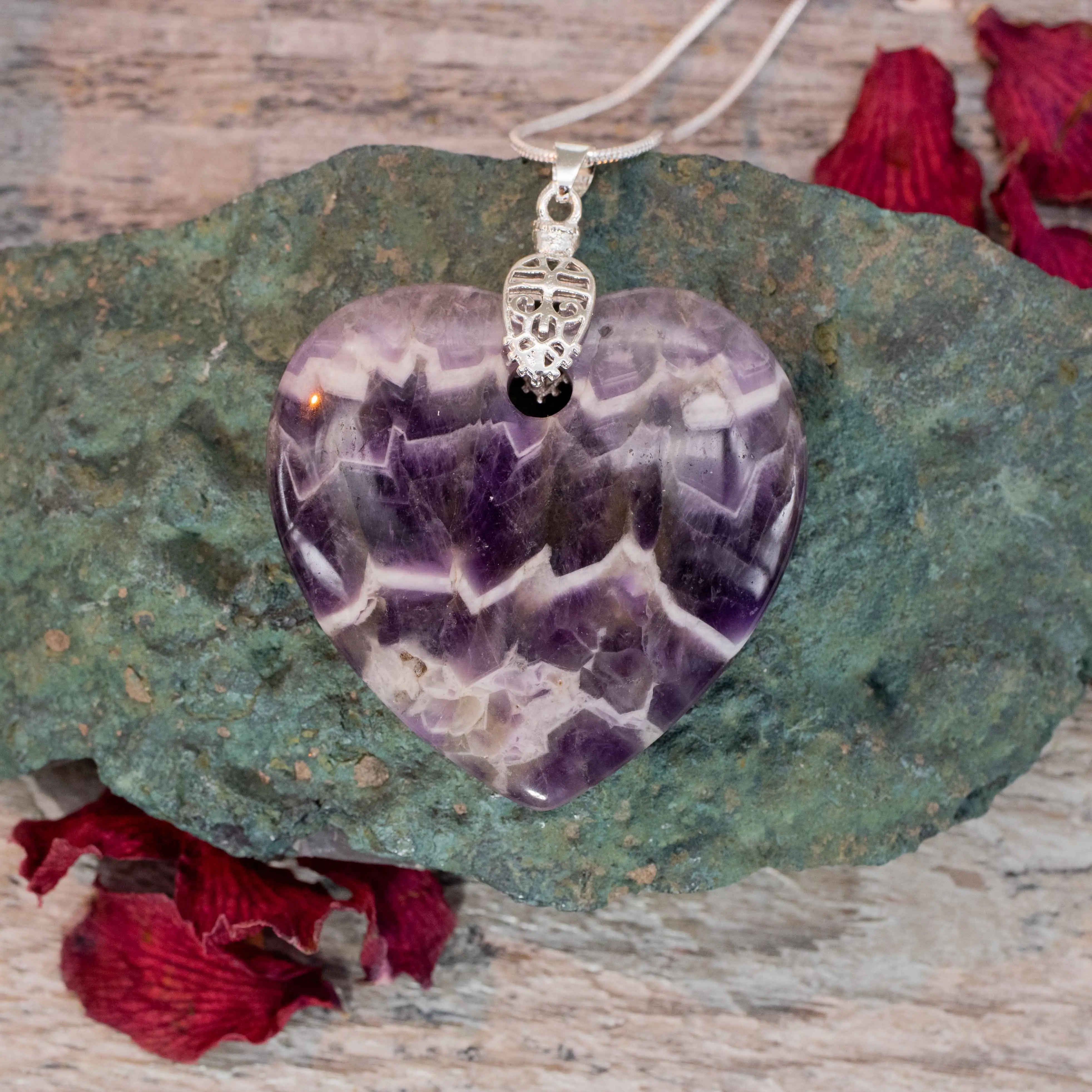 Amethyst Heart Necklace – RockMama.com